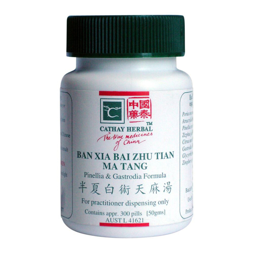 Cathay Herbal Pinellia & Gastrodia Formula (Ban Xia Bai Zhu Tian Ma ...